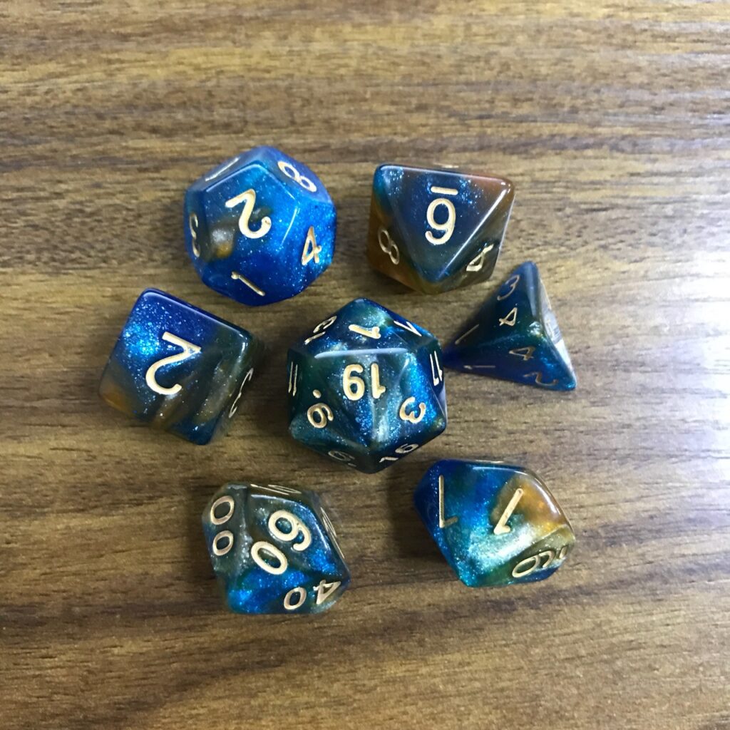 Dice – DND new starry mixed double-colour star dice - Lunathi