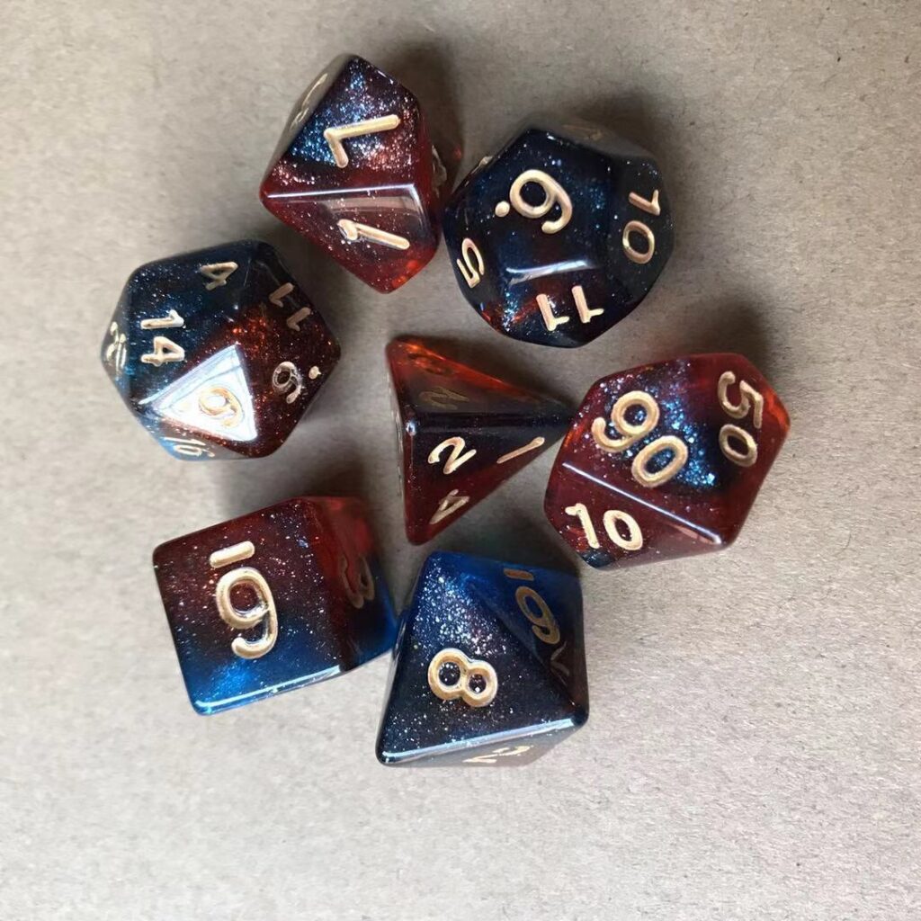 Dice – DND new starry mixed double-colour star dice - Lunathi