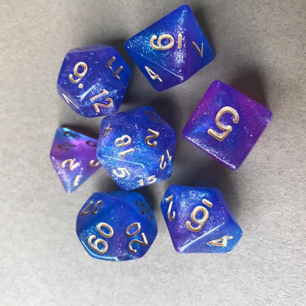 Dice – DND new starry mixed double-colour star dice - Lunathi