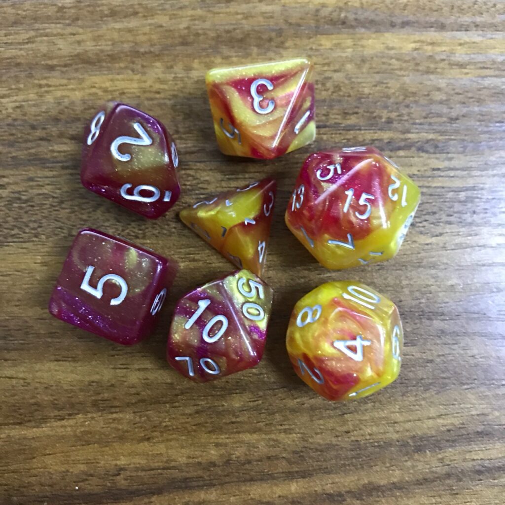 Dice – DND new starry mixed double-colour star dice - Lunathi